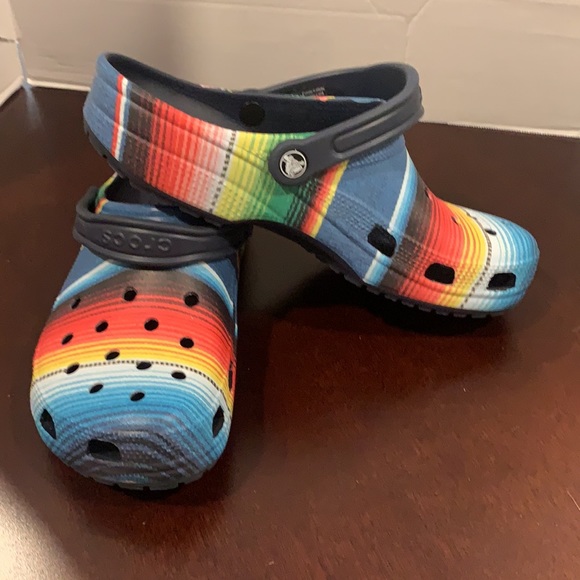 CROCS | Shoes | Crocs Multi Stripe Clog | Poshmark